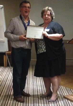 Jean Stewart receives her Advanced Communicator Bronze (ACB) award ...